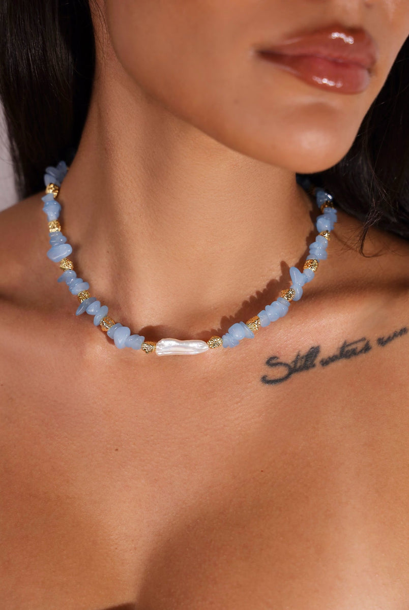 indigo & wolfe - azure necklace - the little boutique – The Little Boutique
